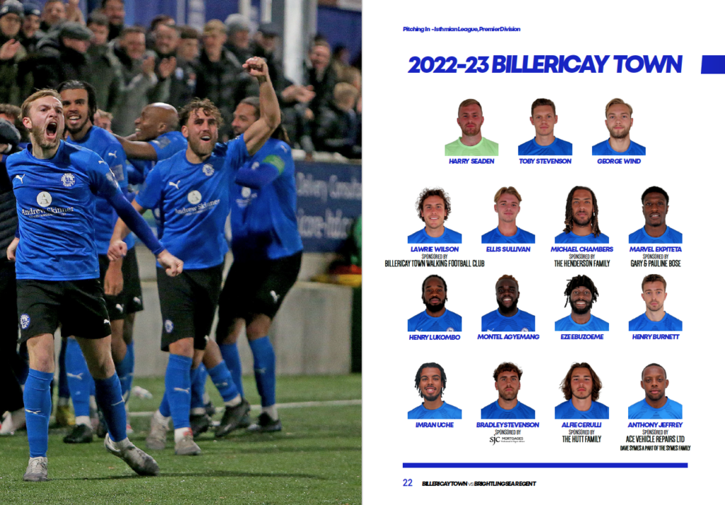 Printed programmes - Matchday Programmes